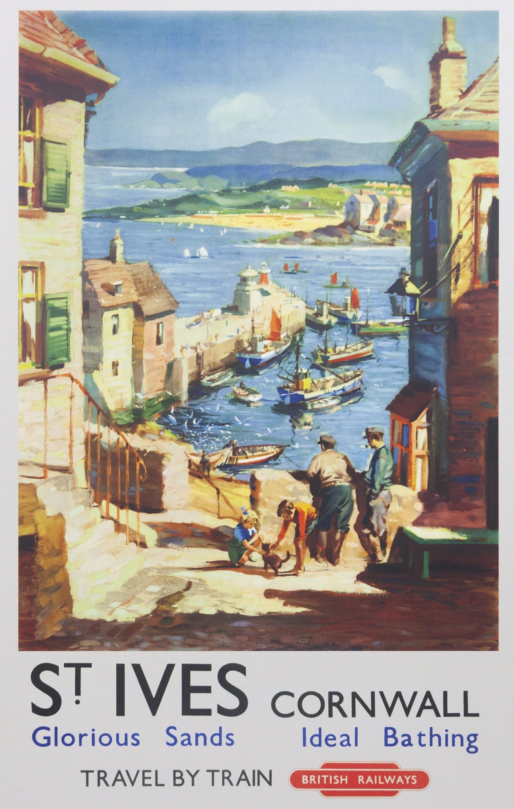 'St Ives Glorious Sands' GWR Poster – Albatross Gallery Porthleven